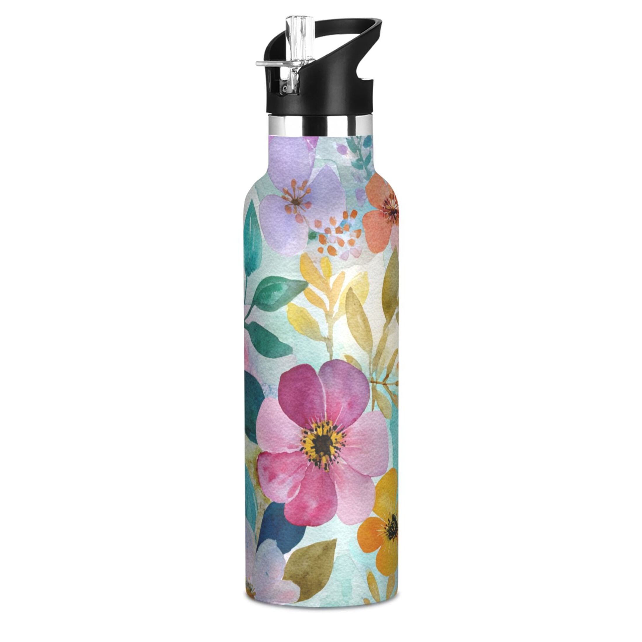 600ML Stainless Steel Insulated Cup Sports Water Bottle Portable ...