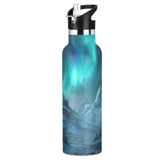 600ML Stainless Steel Insulated Cup Sports Water Bottle Portable ...