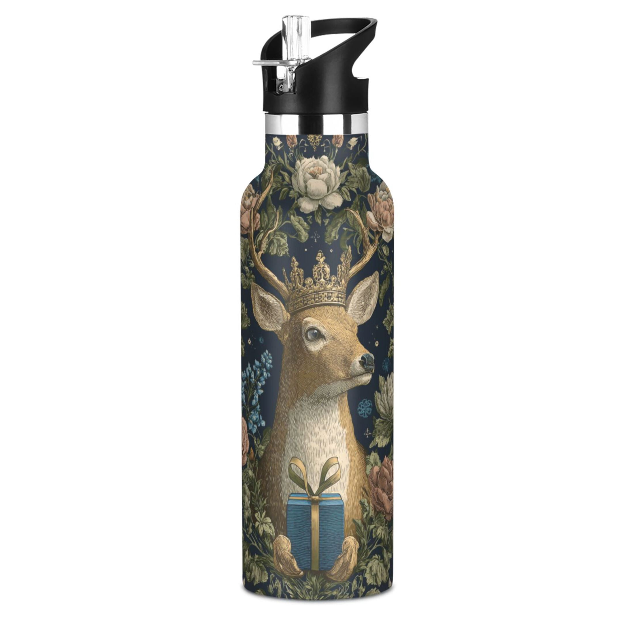 600ML Stainless Steel Insulated Cup Sports Water Bottle Portable ...