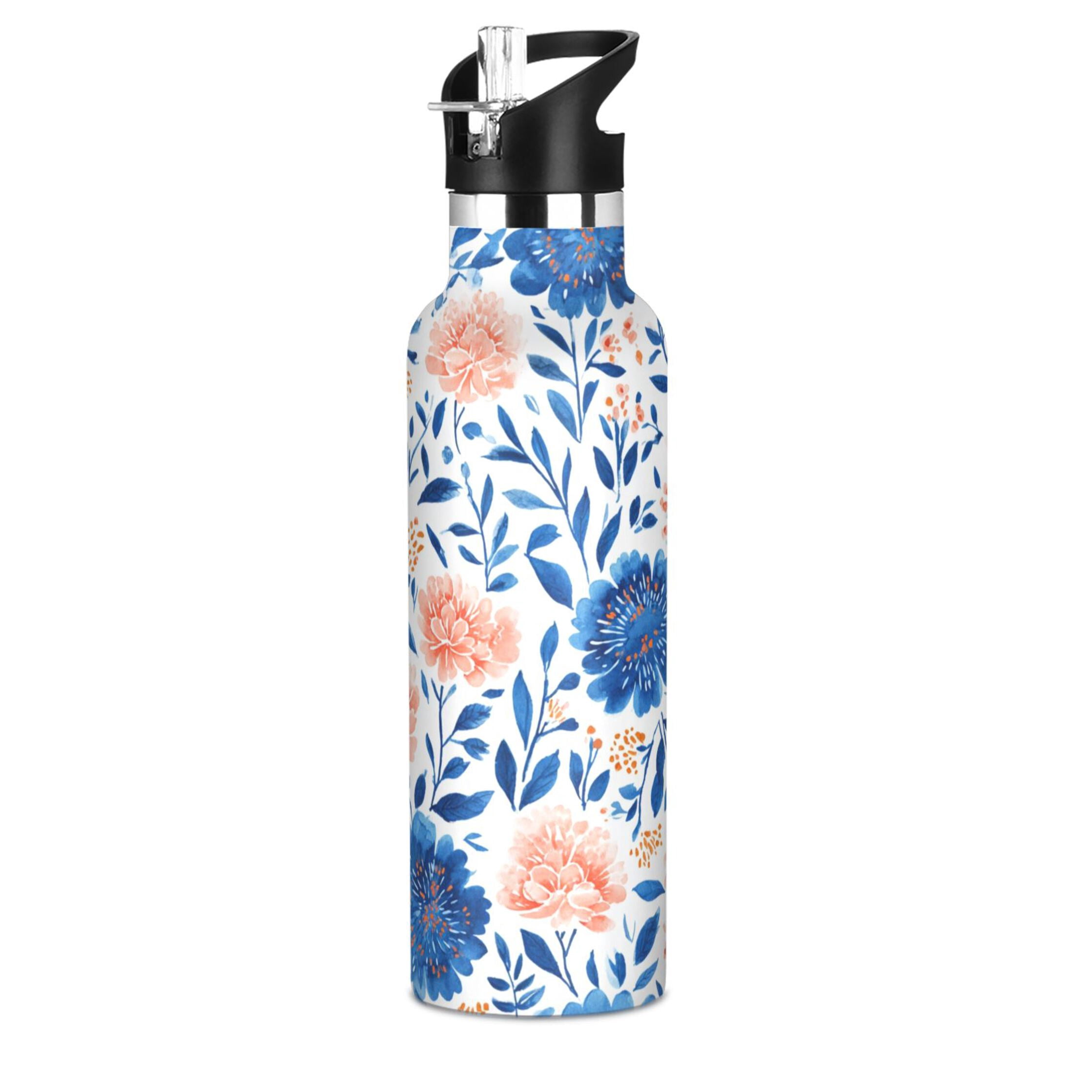600ML Stainless Steel Insulated Cup Sports Water Bottle Portable ...
