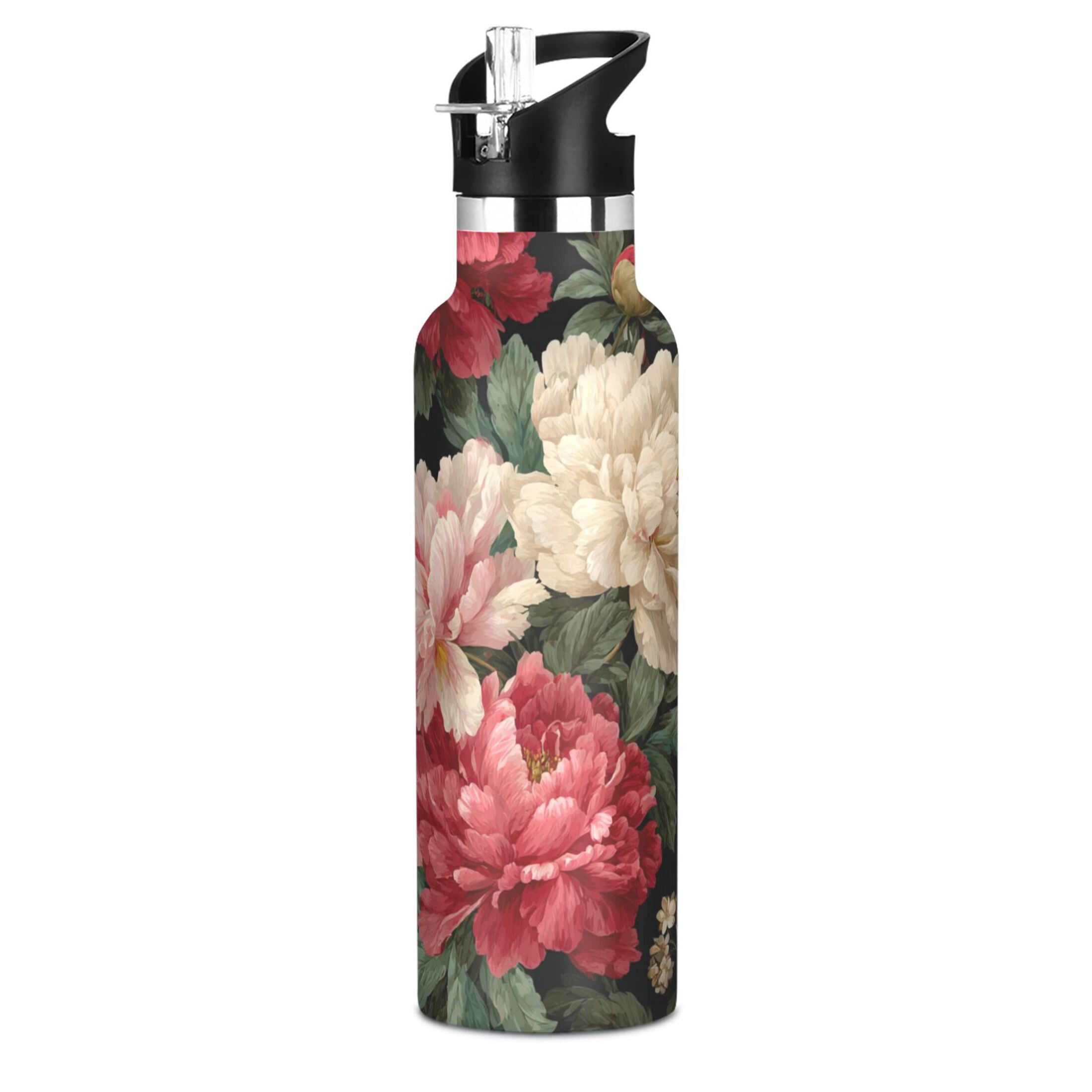 600ML Stainless Steel Insulated Cup Sports Water Bottle Portable ...