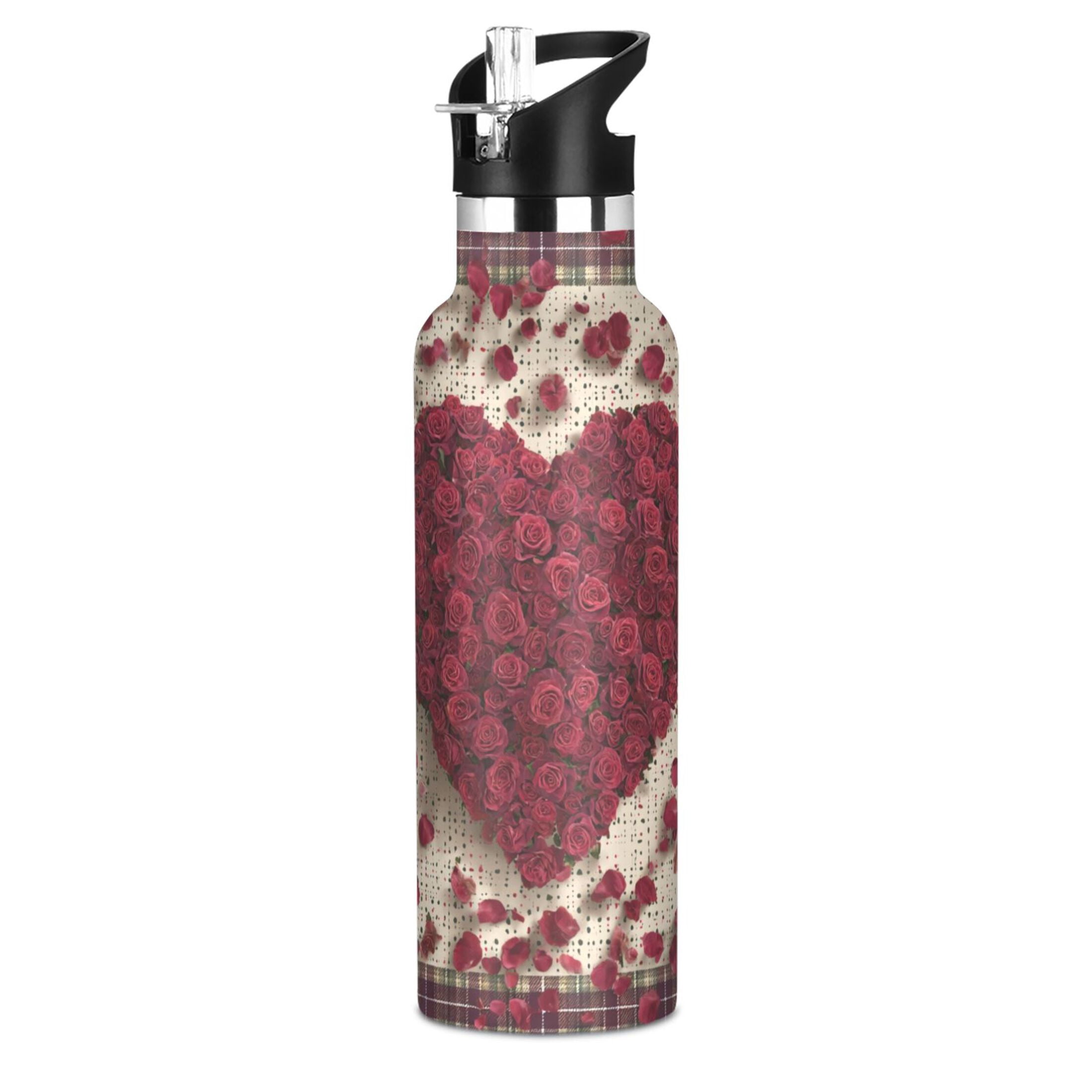 600ML Stainless Steel Insulated Cup Sports Water Bottle Portable ...