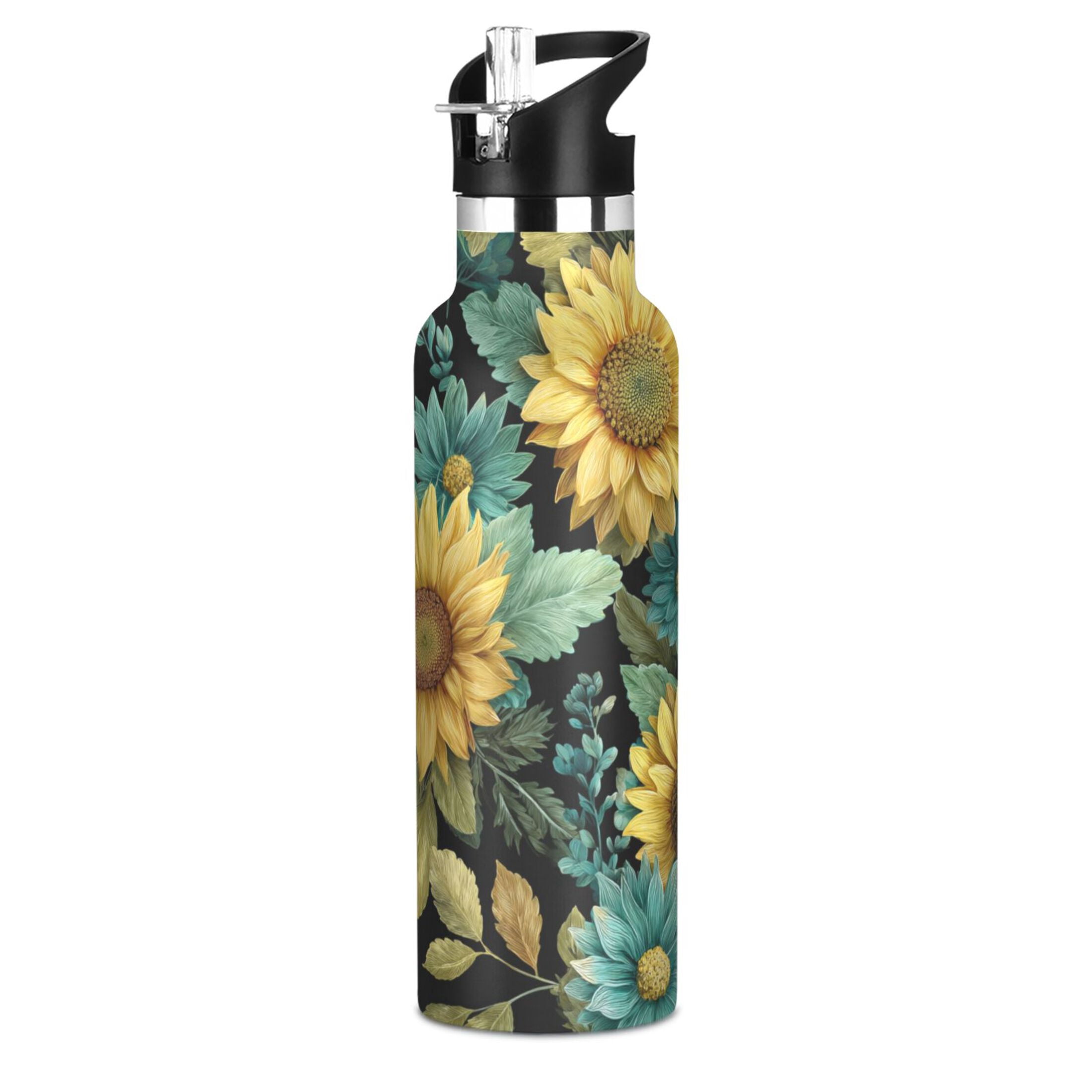 600ML Stainless Steel Insulated Cup Sports Water Bottle Portable ...
