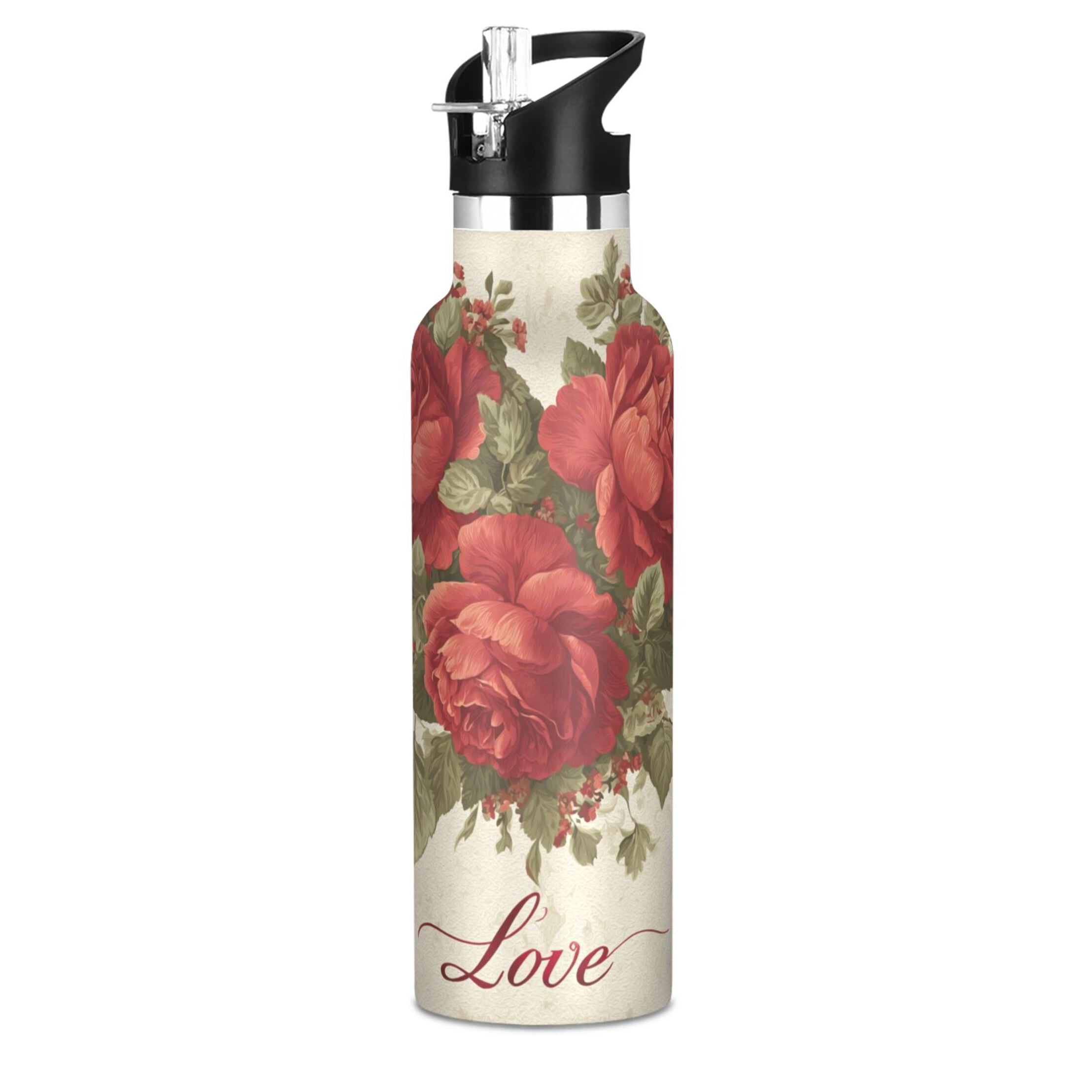 600ML Stainless Steel Insulated Cup Sports Water Bottle Portable ...