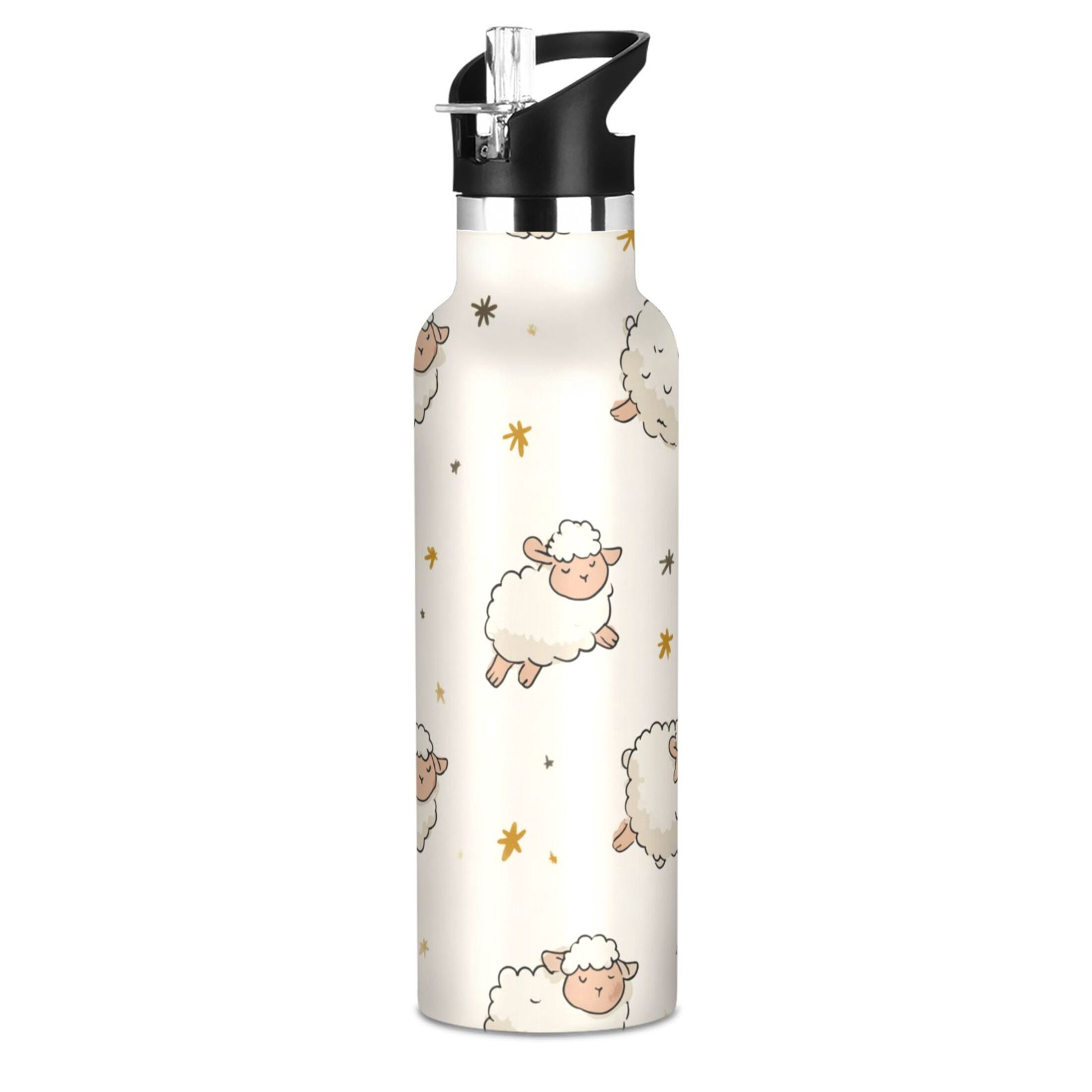 600ML Stainless Steel Insulated Cup Sports Water Bottle Portable ...