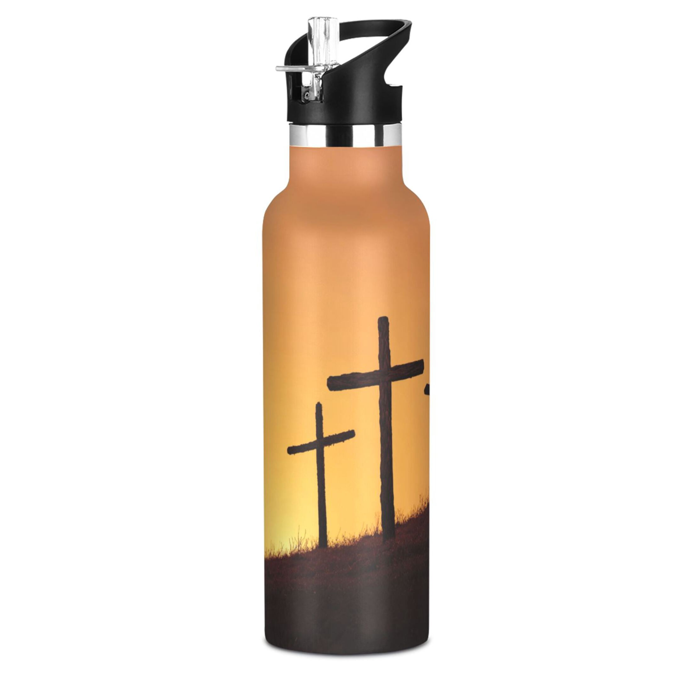 600ML Stainless Steel Insulated Cup Sports Water Bottle Portable ...