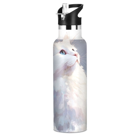600ML Stainless Steel Insulated Cup Sports Water Bottle Portable ...