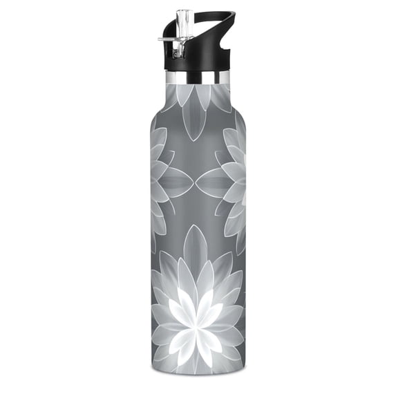 600ML Stainless Steel Insulated Cup Sports Water Bottle Portable ...