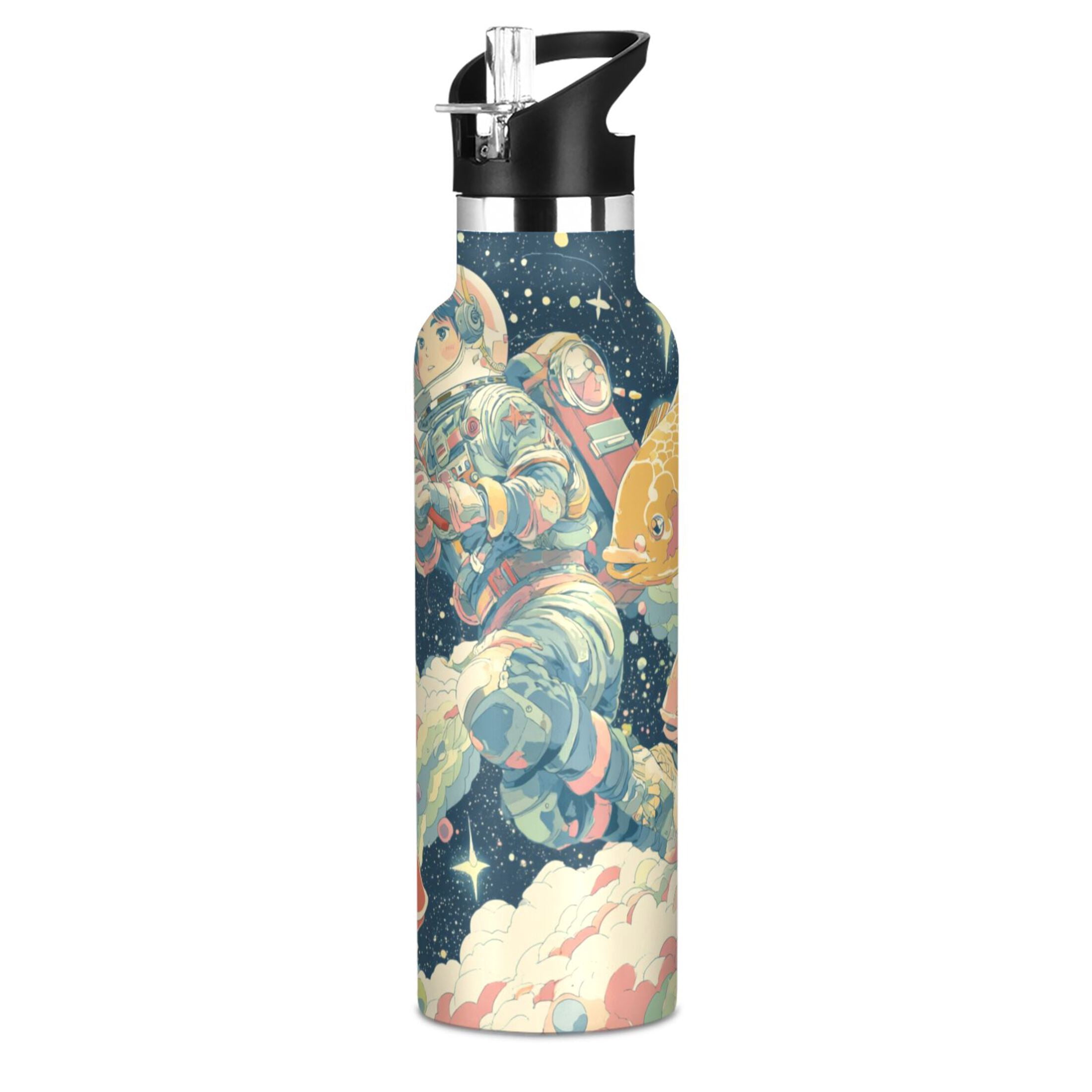 600ML Stainless Steel Insulated Cup Sports Water Bottle Portable ...
