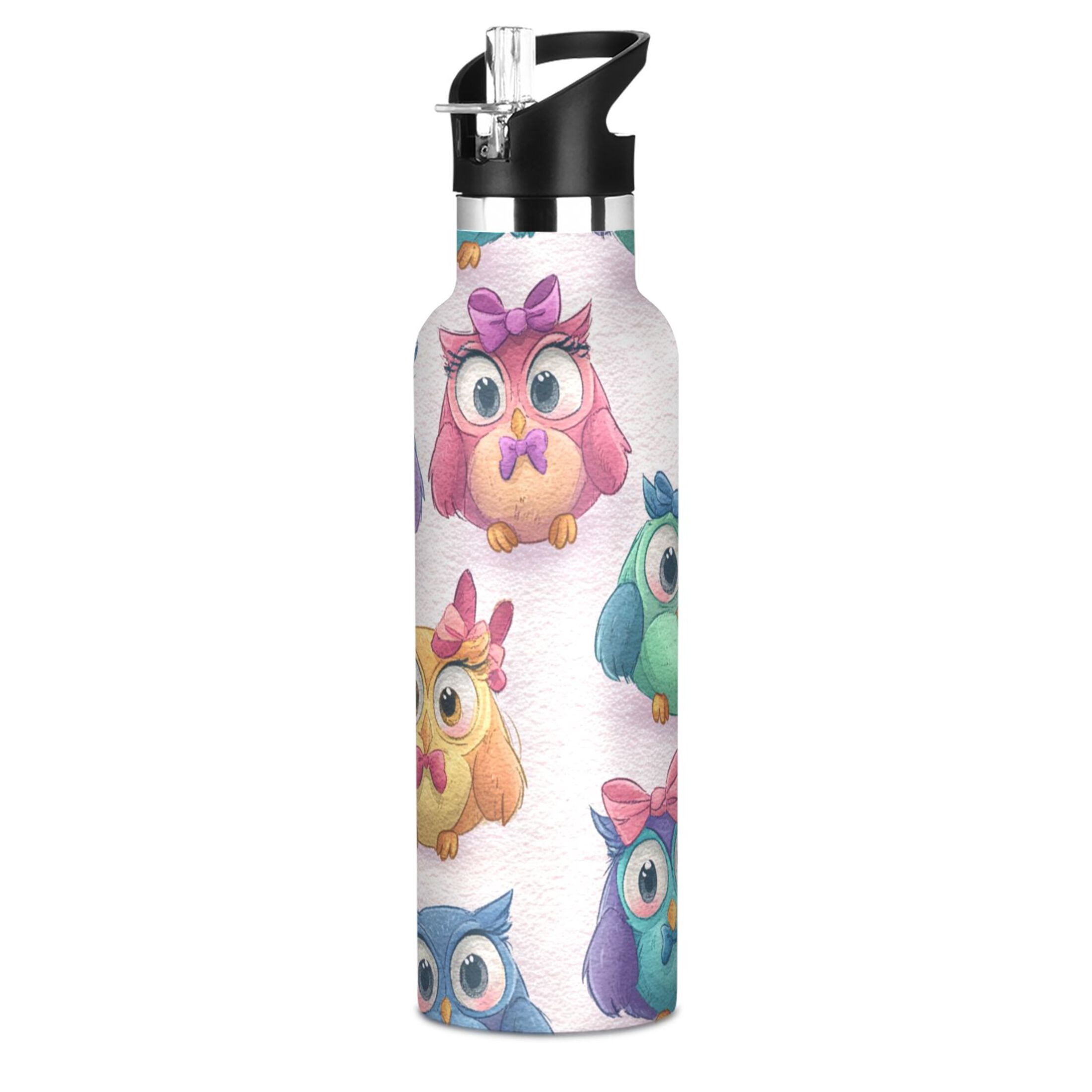 600ML Stainless Steel Insulated Cup Sports Water Bottle Portable ...