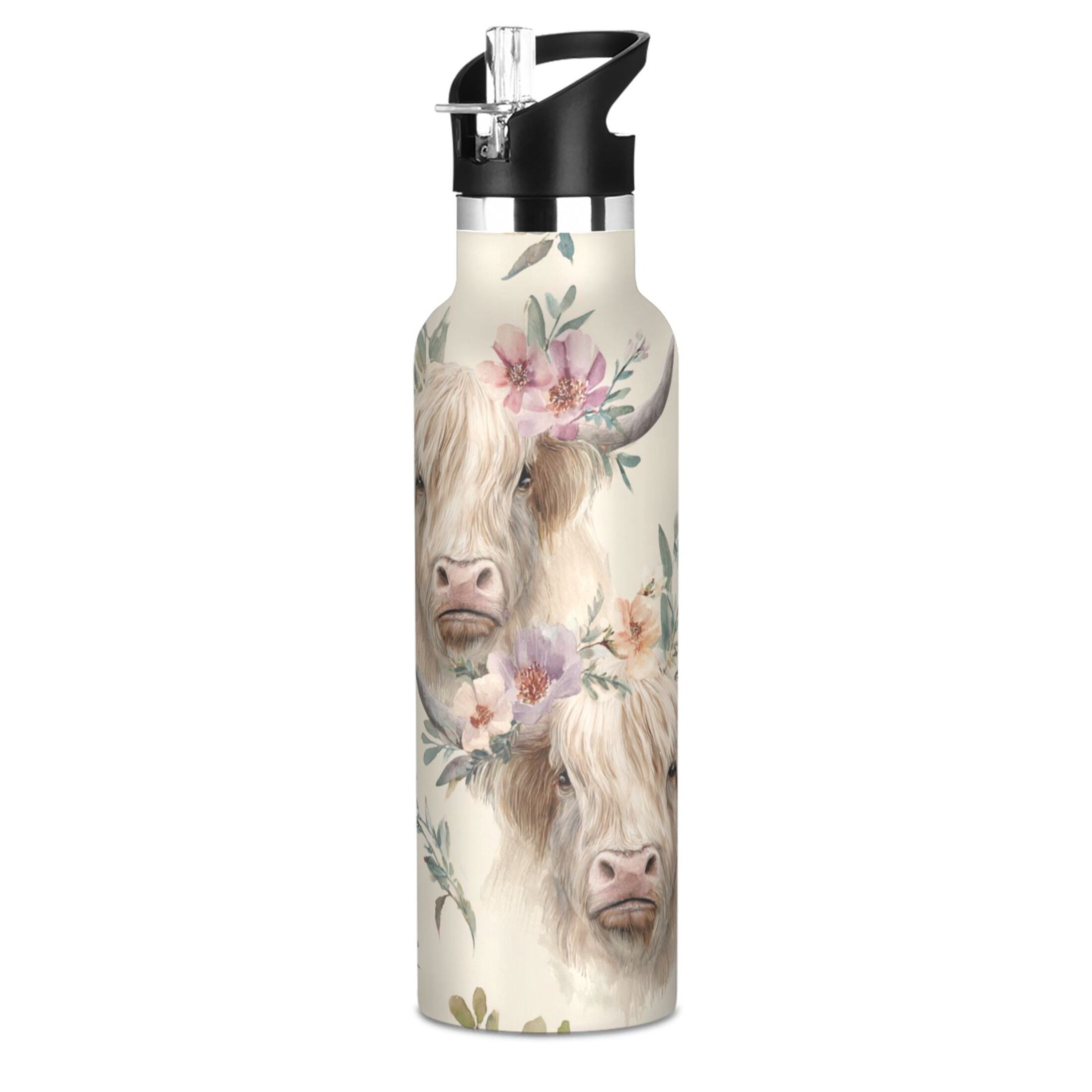 600ML Stainless Steel Insulated Cup Sports Water Bottle Portable ...
