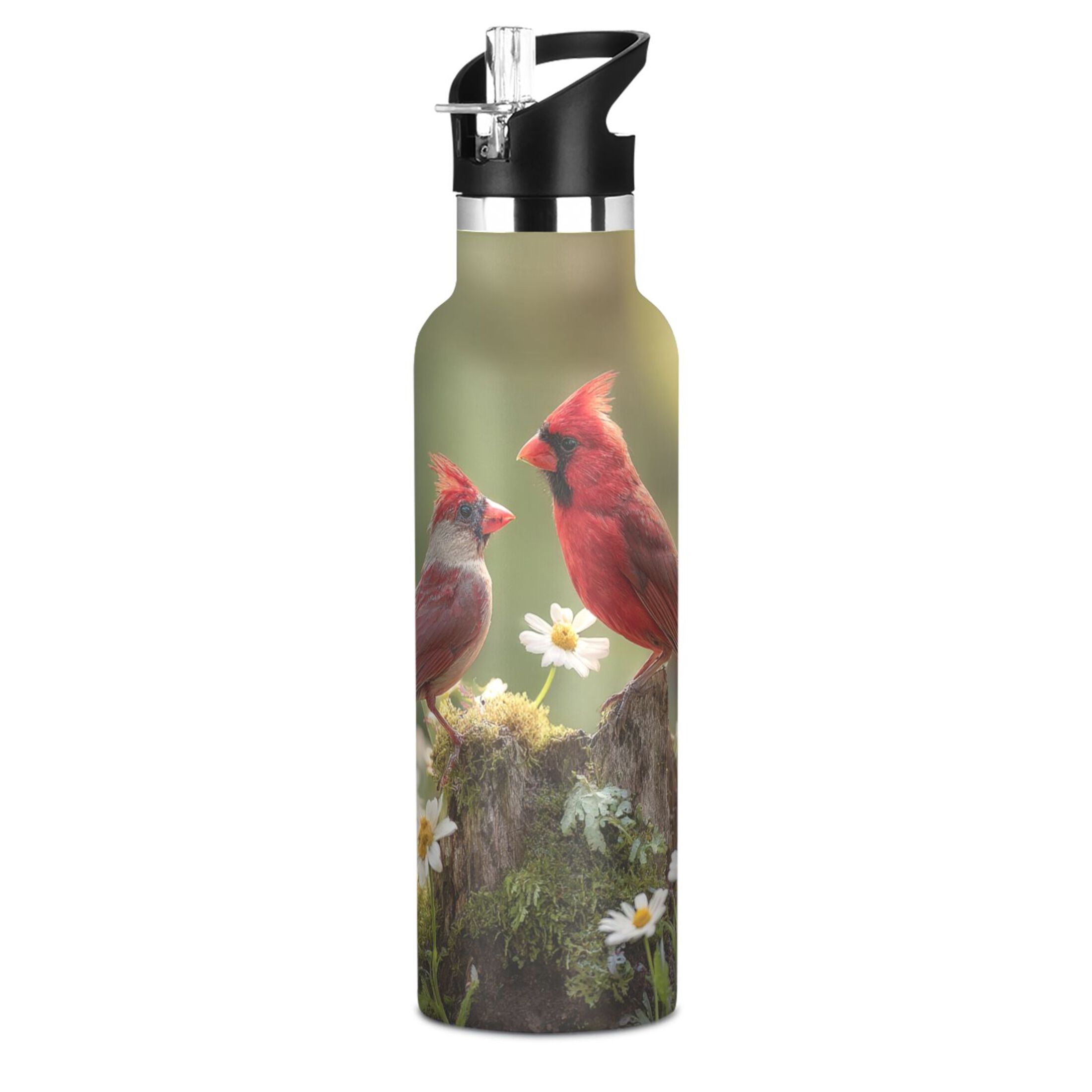 600ML Stainless Steel Insulated Cup Sports Water Bottle Portable ...