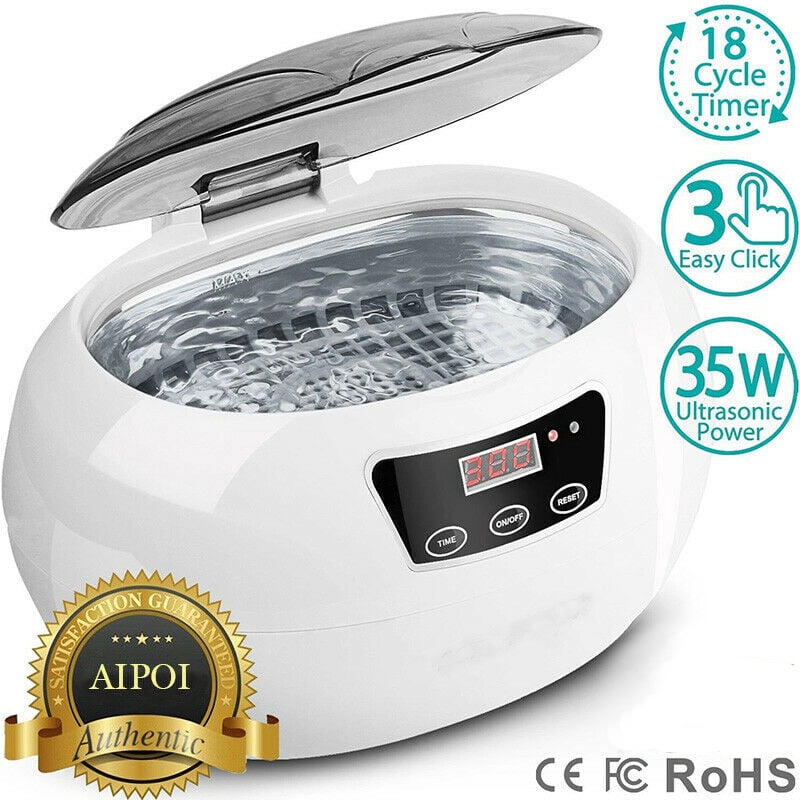 600ML Stainless Steel Ultrasonic Cleaner Jewelry Watch Glasses Coin ...