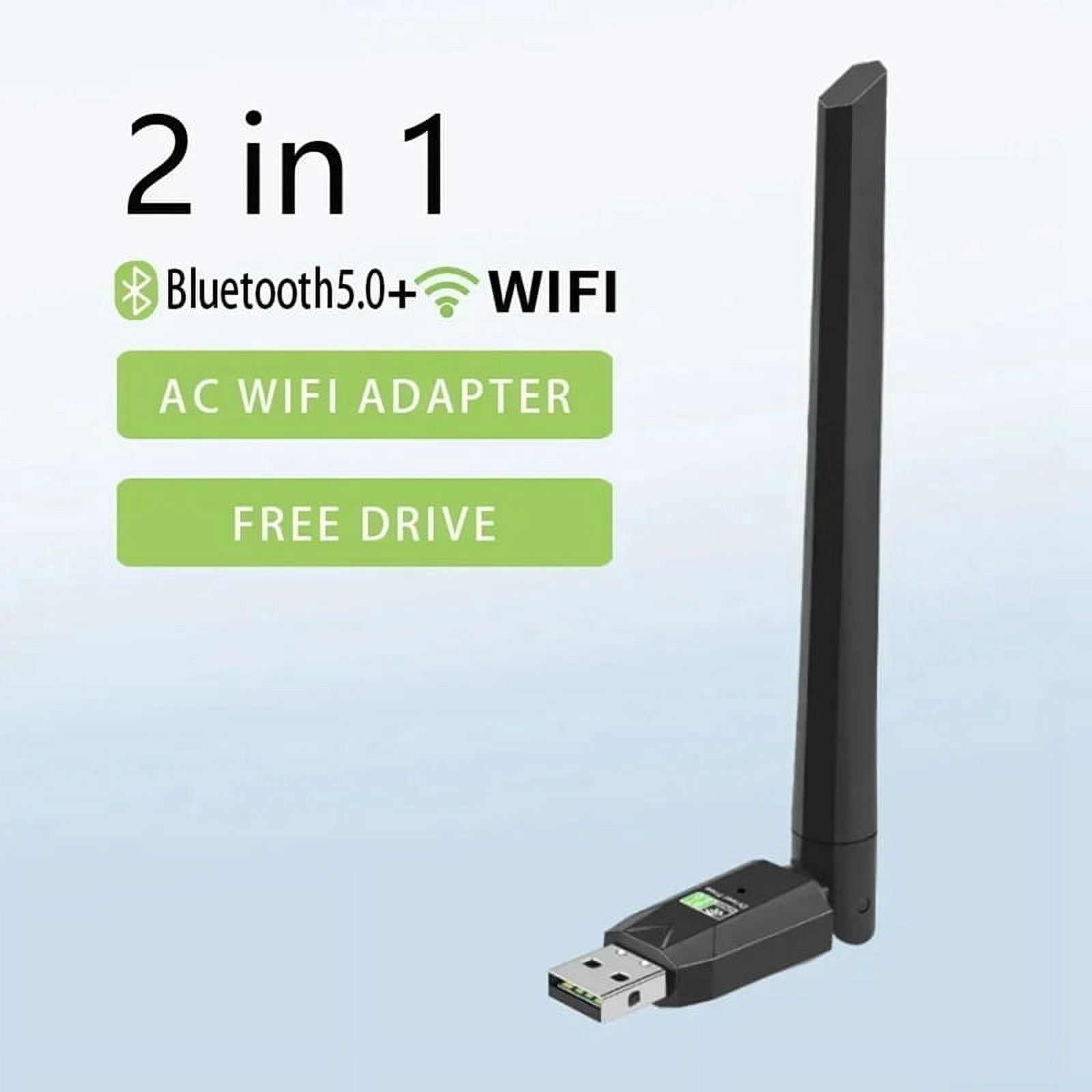 600Mbps USB WiFi Bluetooth 5.0 Adapter 2.4G 5GHz Wi-Fi Antenna Dual ...