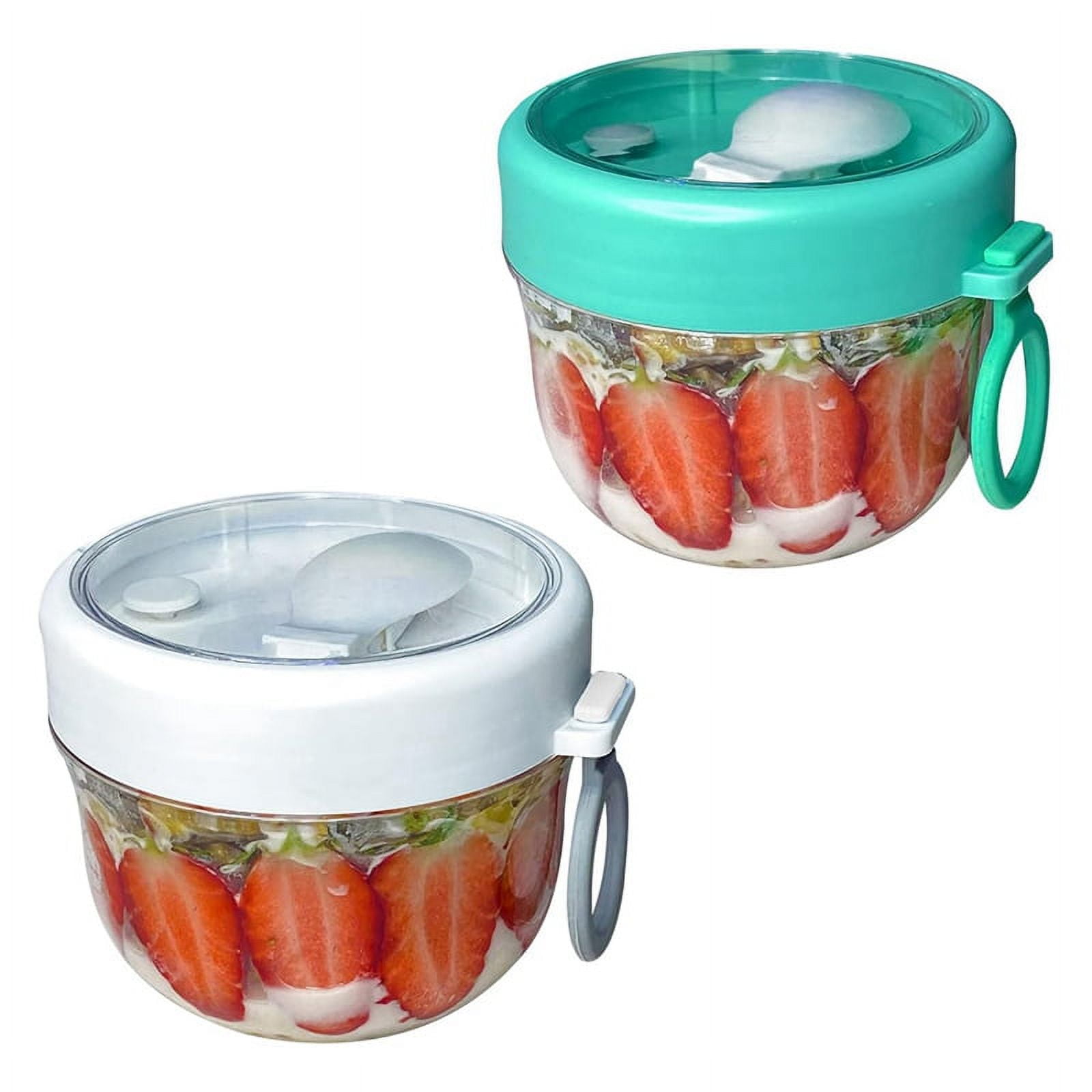 600Ml Breakfast Cup Multifunction Food Container with Lid and Spoon ...