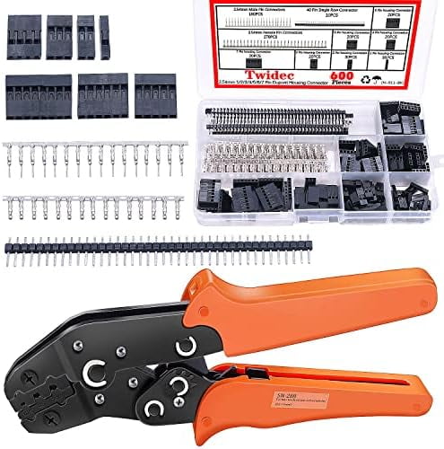 /600PCS 2.54mm dupont connector kit 1/2/3/4/5/6/7 Pin Housing Connector ...