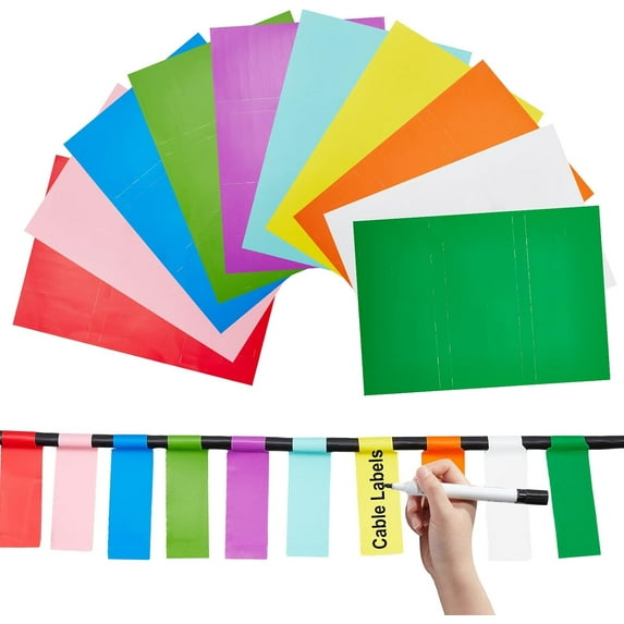 600PCS Cable Labels Tags Self-Adhesive Cable Markers 20 Sheets 10 ...