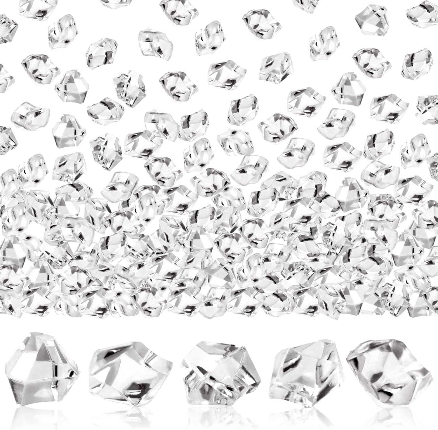 600PCS Fake Crushed Ice Rocks, Acrylic Diamond Crystals Fake Diamonds ...