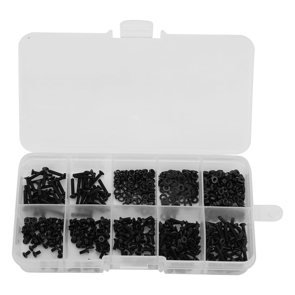 600PCS M2 Hex Socket Bolt Set, Premium Fastener Kit Carbon Steel ...