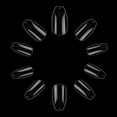 600pcs Short Coffin False Nail Tips Fitdon Clear Full Cover Acrylic