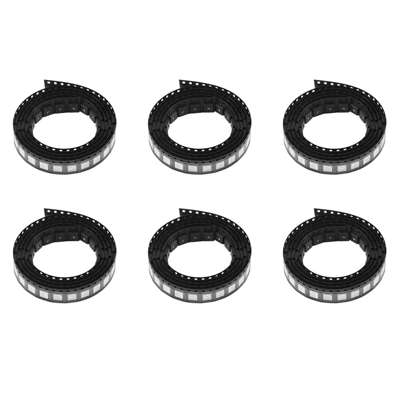 600PCS WS2812B RGB LED Chip 5050SMD White PCB WS2812 Individually ...