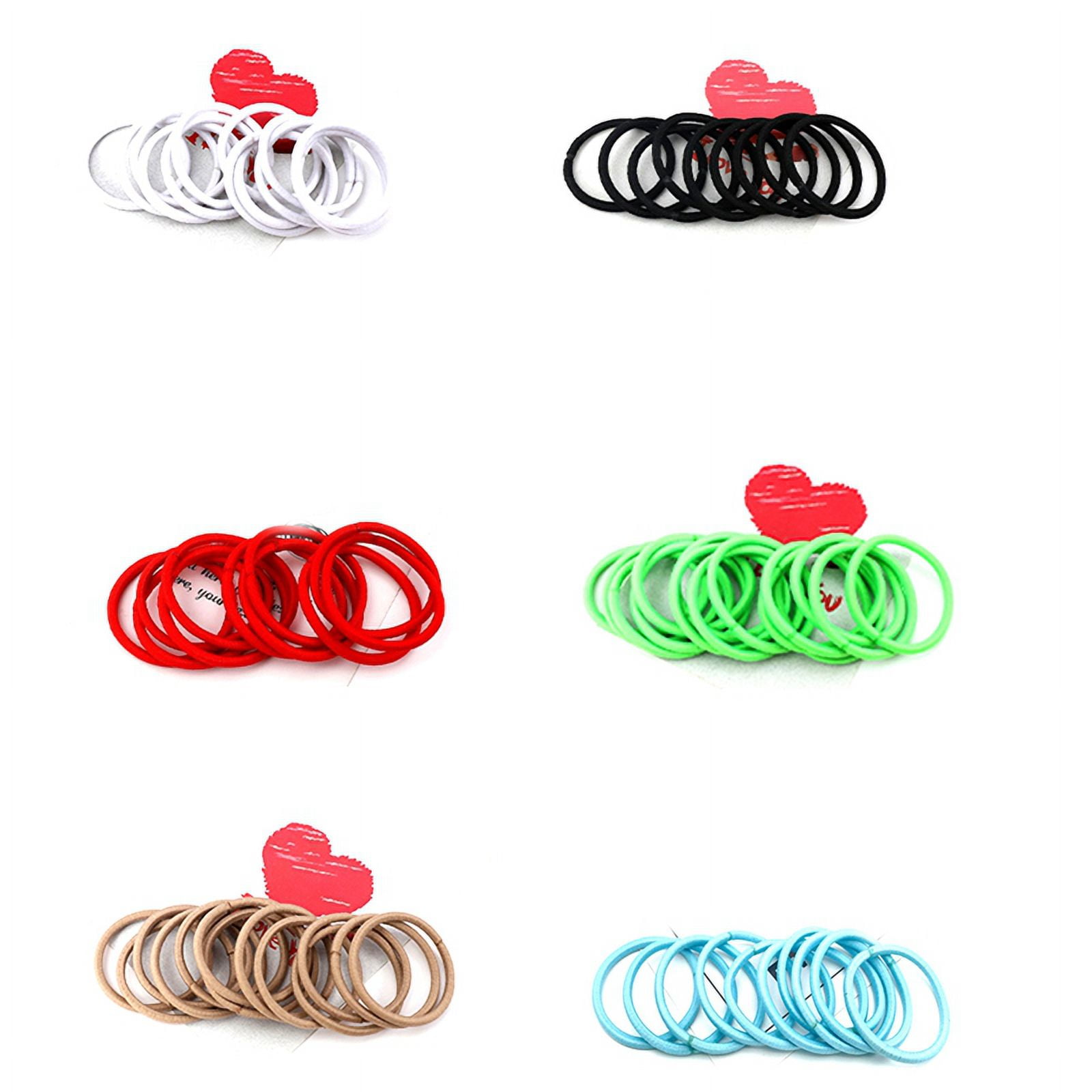 600PCS Womens Elastics Hair Tie, 4mm Ponytail Holders Hair Bands,Curly ...
