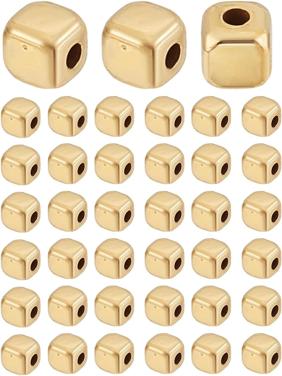 600Pcs CCB Plastic Cube Beads Square Spacer Bead Bulk Spacer Beads 4mm ...