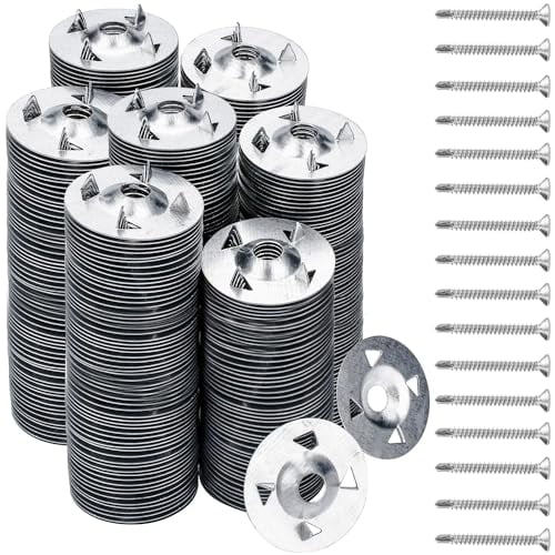 600Pcs Foam Board Fasteners - 1-1/8 Inch Metal Washers for Fixing ...