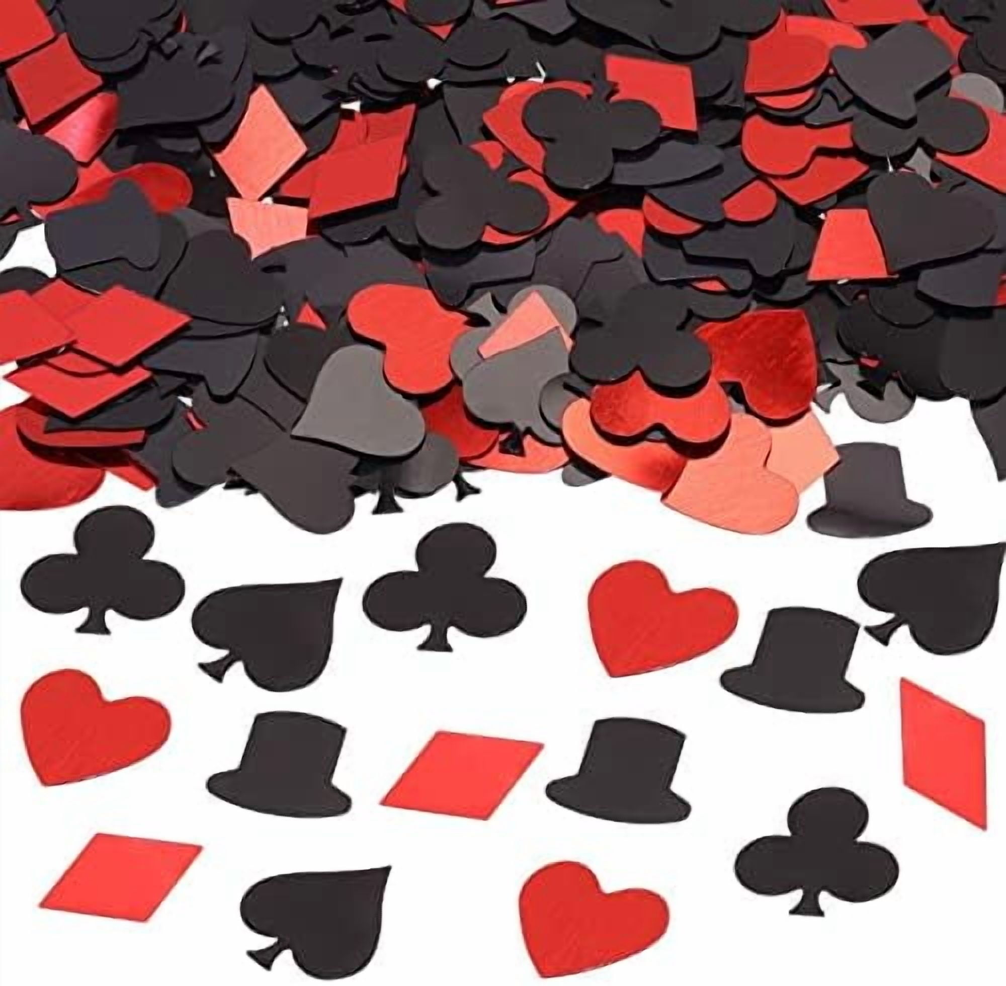 600Pcs Poker Confetti Table Scatters Glitter Party Confetti Decoration ...