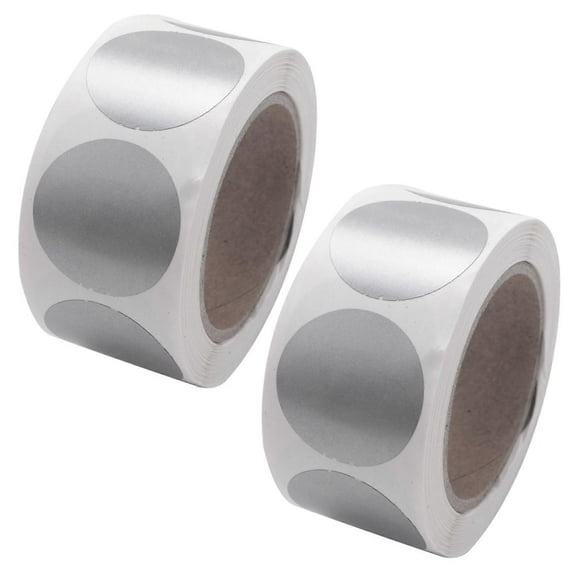 600Pcs Round Silver Scratch Off Stickers 1 Inch Scratch Off Labels ...