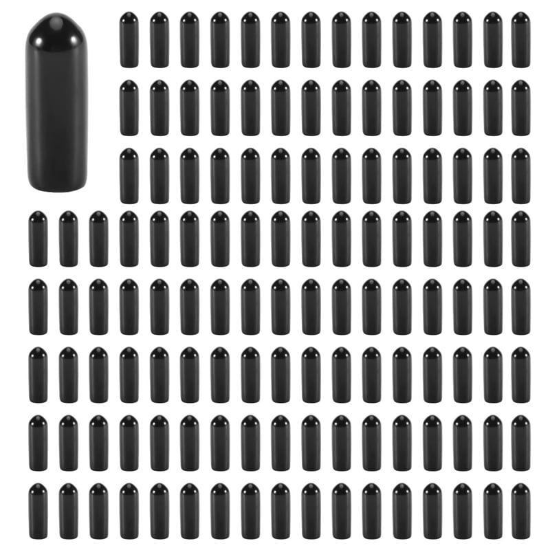 600Pcs Rubber End Caps 4Mm ID PVC Round Tube Bolt Cap Cover Screw ...