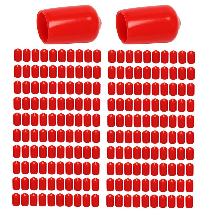 600Pcs Rubber End Caps 9.5Mm ID PVC Round Tube Bolt Cap Cover Screw ...