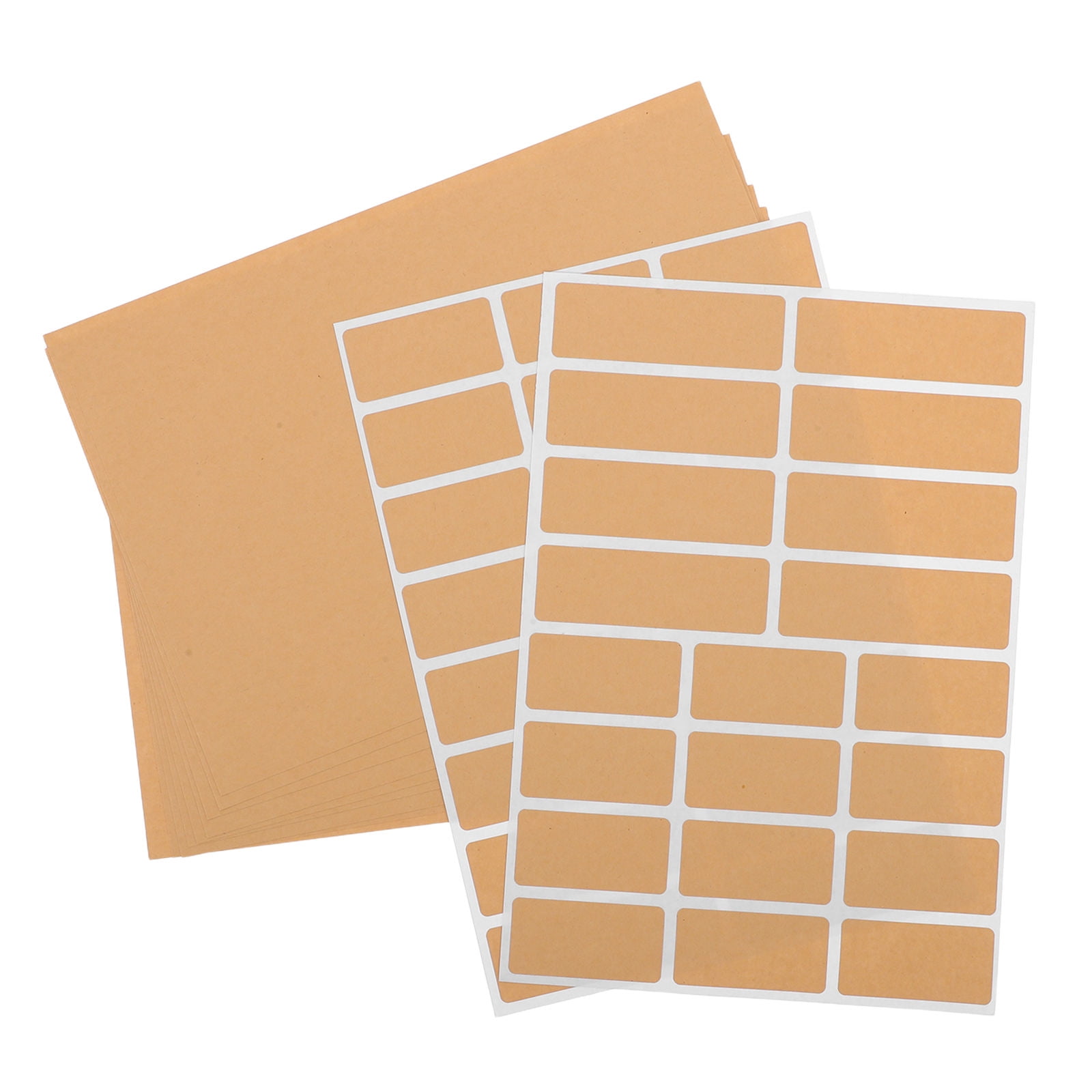 600Pcs Small Label Stickers for Jars Light Brown Printable Adhesive ...