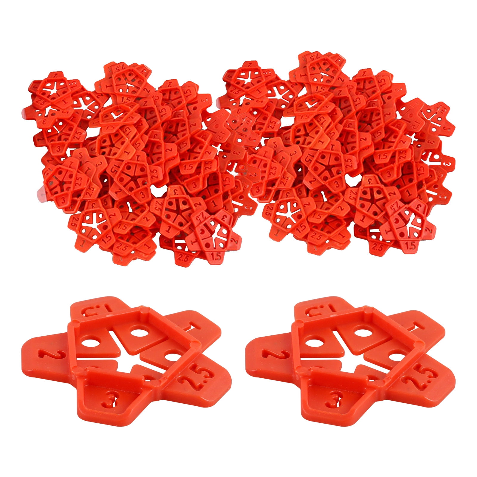 600Pcs Tile Spacer Set Plastic Tile Leveling Cross Spacer 5 Sizes in 1 ...