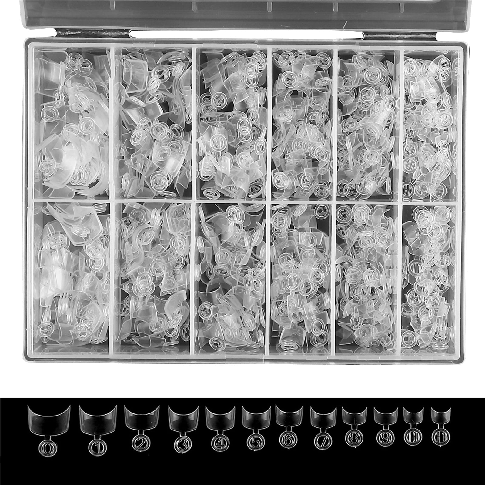 600Pieces French Short False Nails Tips Half Cover Square Fake Nails ...