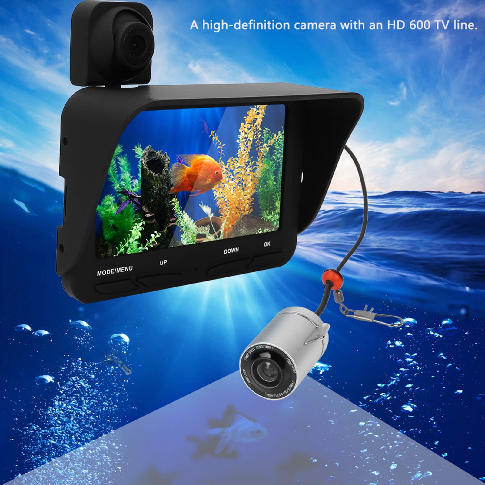 600TVL Clear Vision Fish Finder with Accessories, Dive into the Depths ...