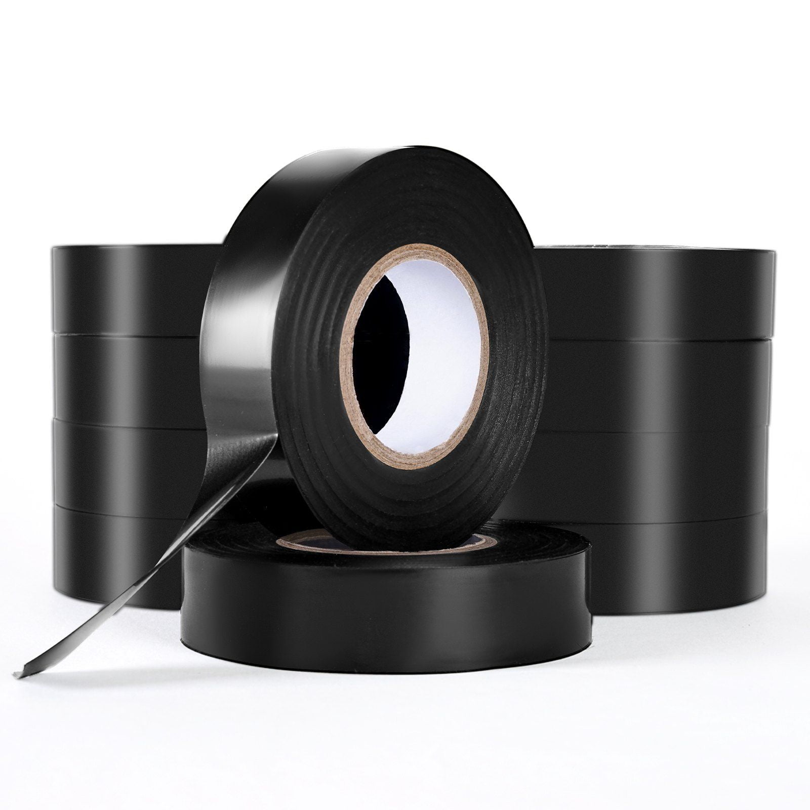 600V Electrical Tape 10 Rolls 3/4 in x 66 ft PVC Insulating Wire Tape ...