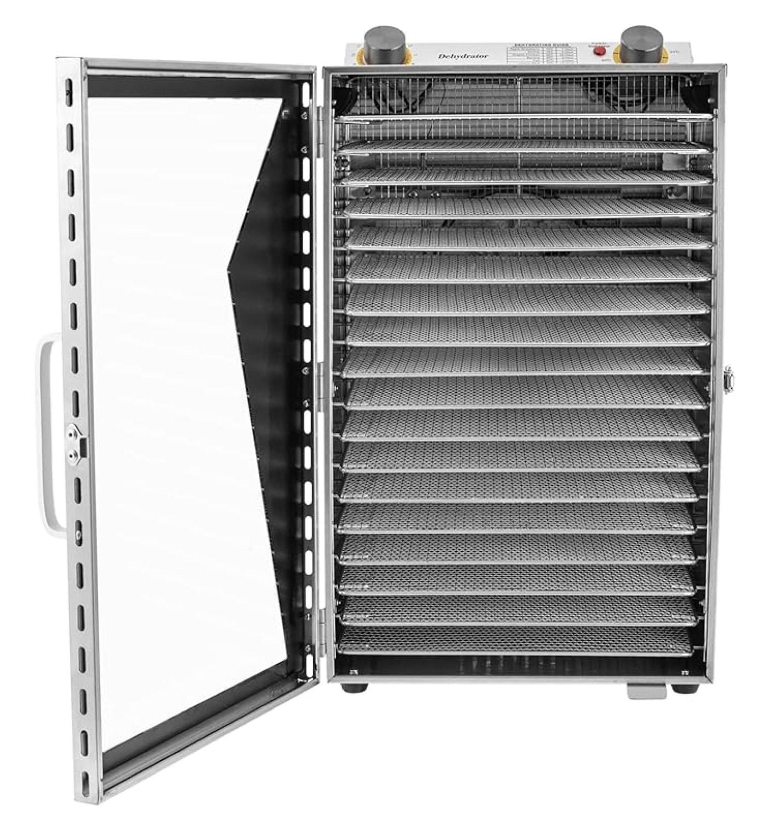 600W 18 Trays Food Dehydrator, 110V Fruit Dryer with Adjustable Timer ...