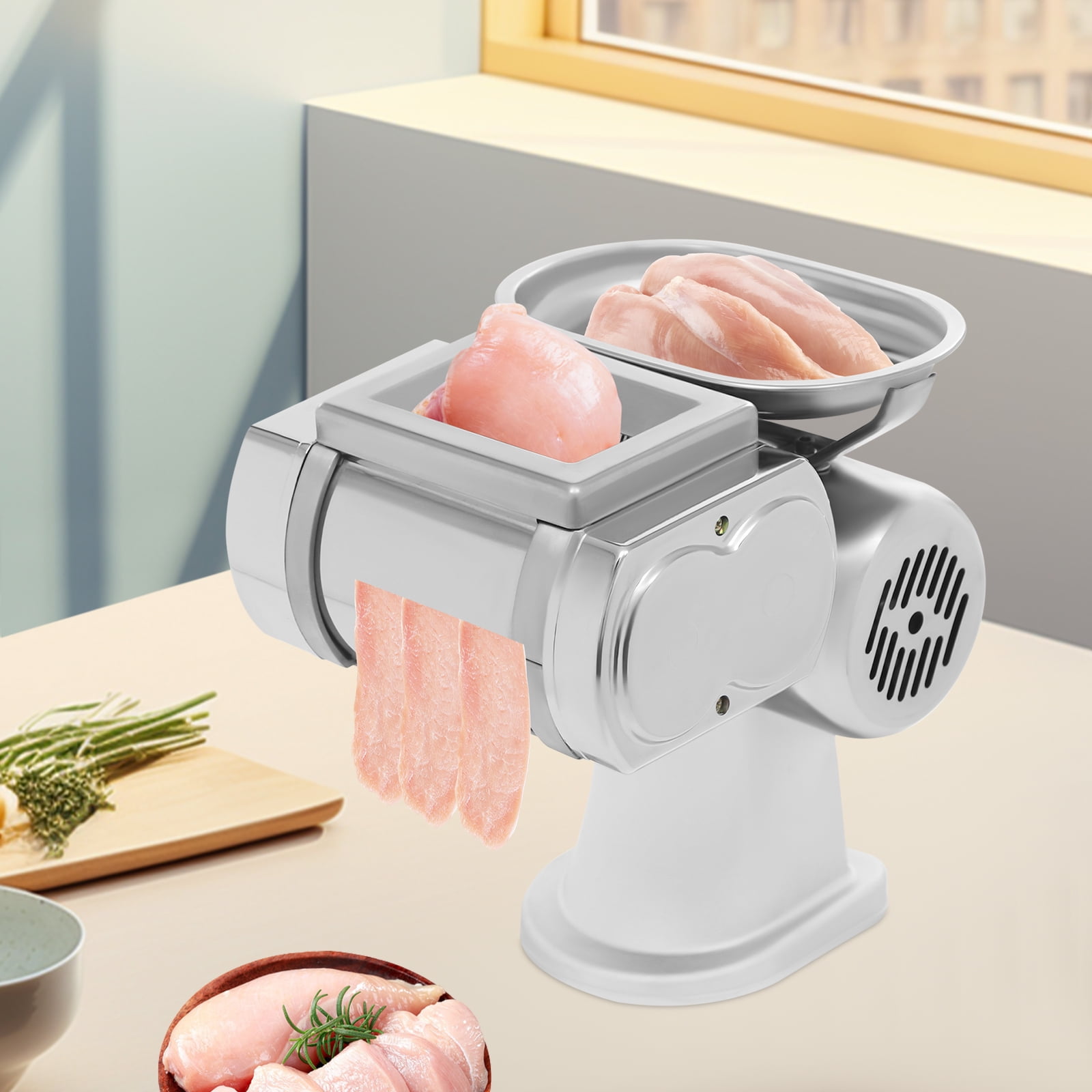 600W Electric Meat Cutter Machine, Electric Food Slicer with 2.5mm ...