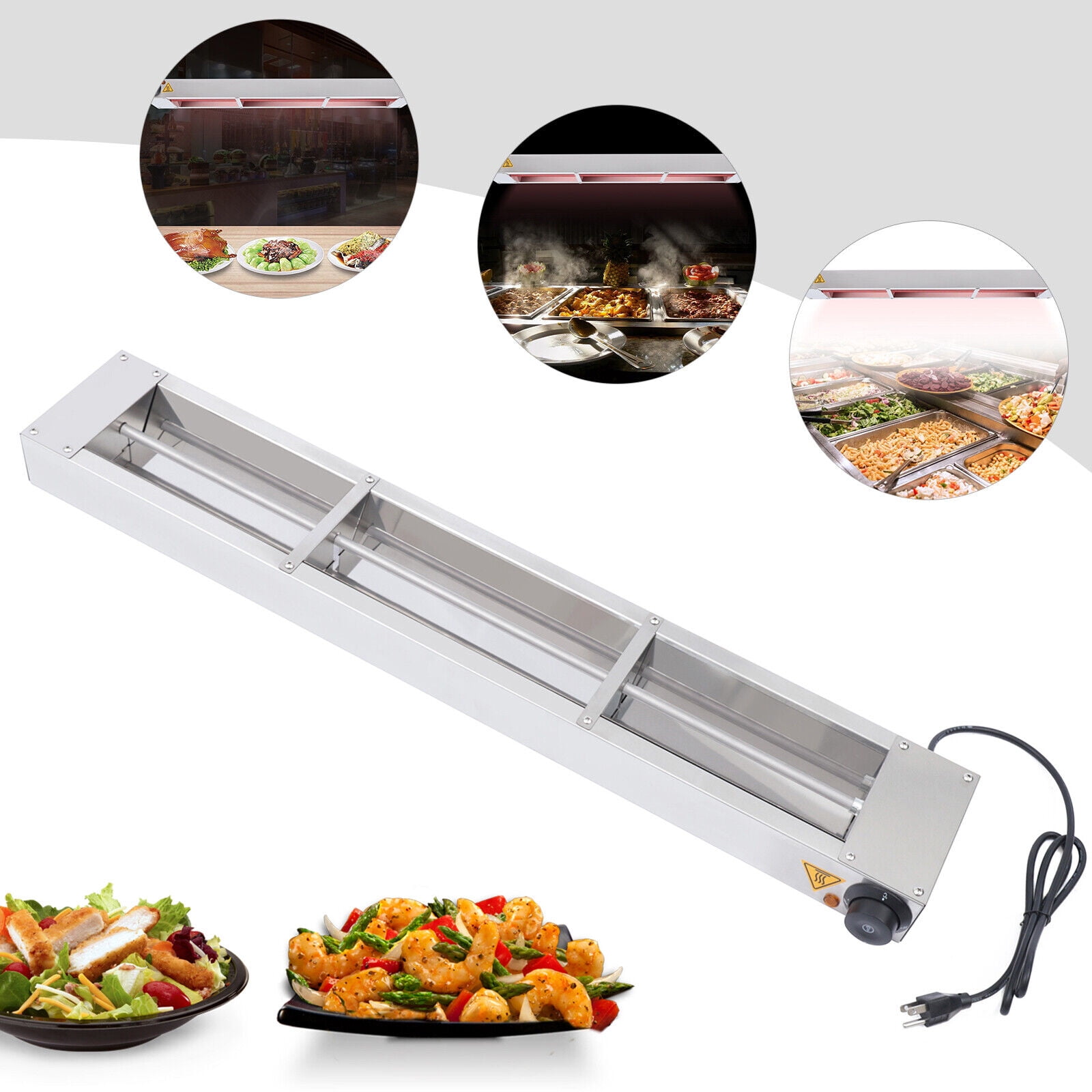 600W Food Heat Lamp Warmer Machine Hanging-mounted Commercial Food Heat ...