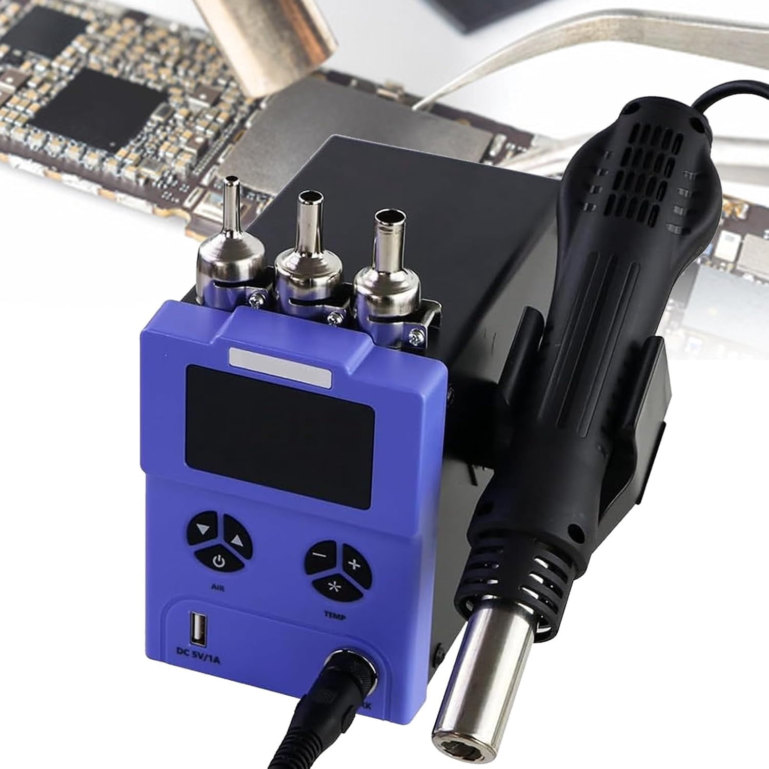 600W Hot Air Soldering Desoldering Station, For SMD Rework, Phone ...