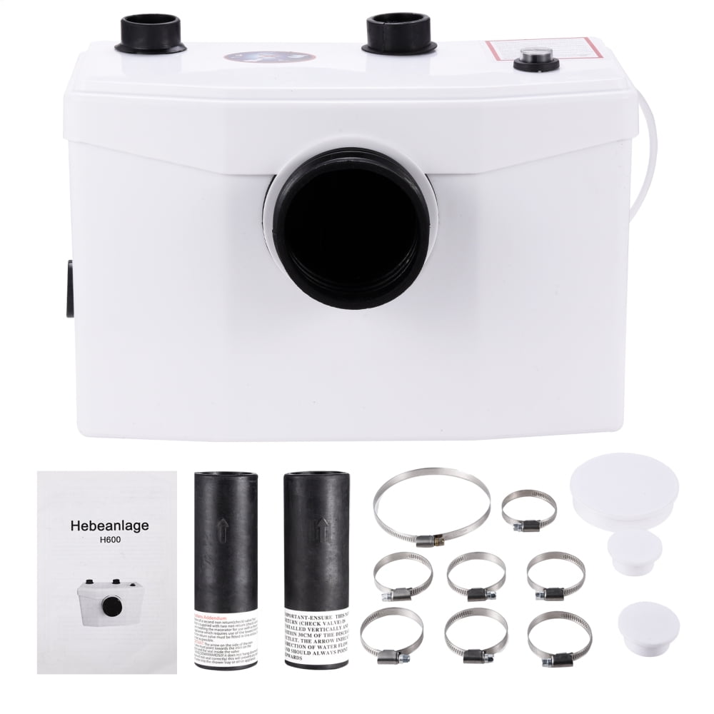 600W Macerating Sewage Pump, Multi-Inlet Design for Basement, Kitchen ...