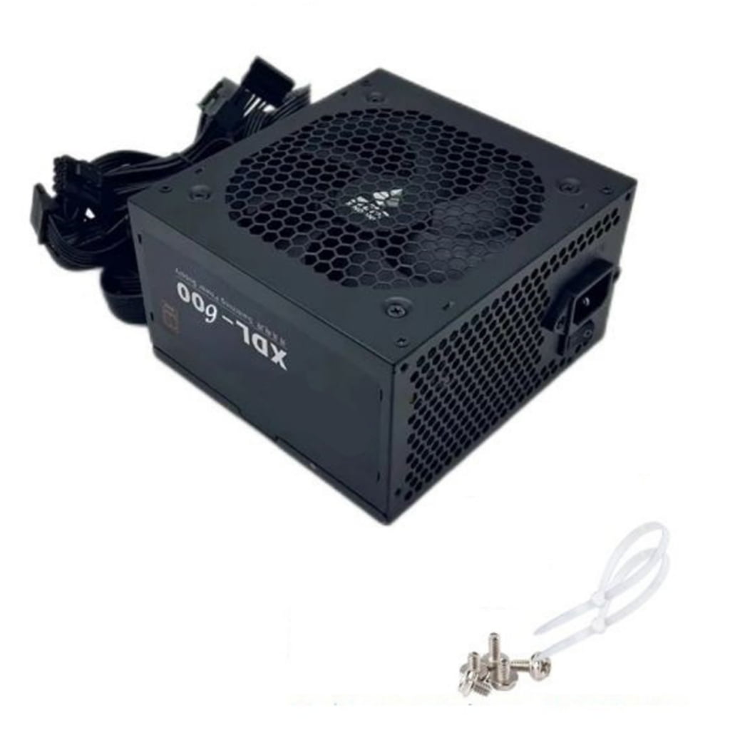 600W Mining PC Power Supply Computer Mining Double GPU Graphics 24Pin ...