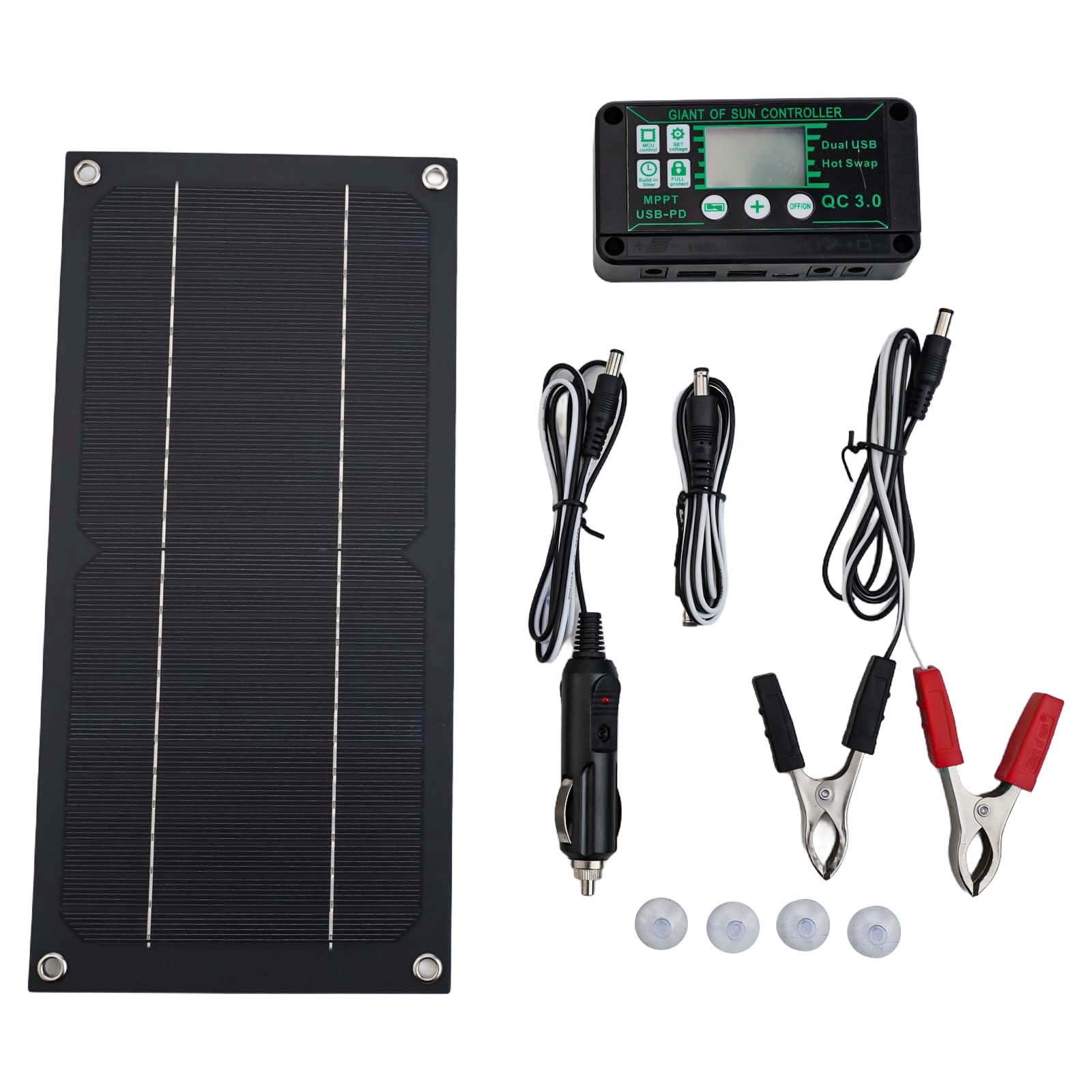 600W Monocrystalline Solar Panel Kit with 100A MPPT Charger Controller ...