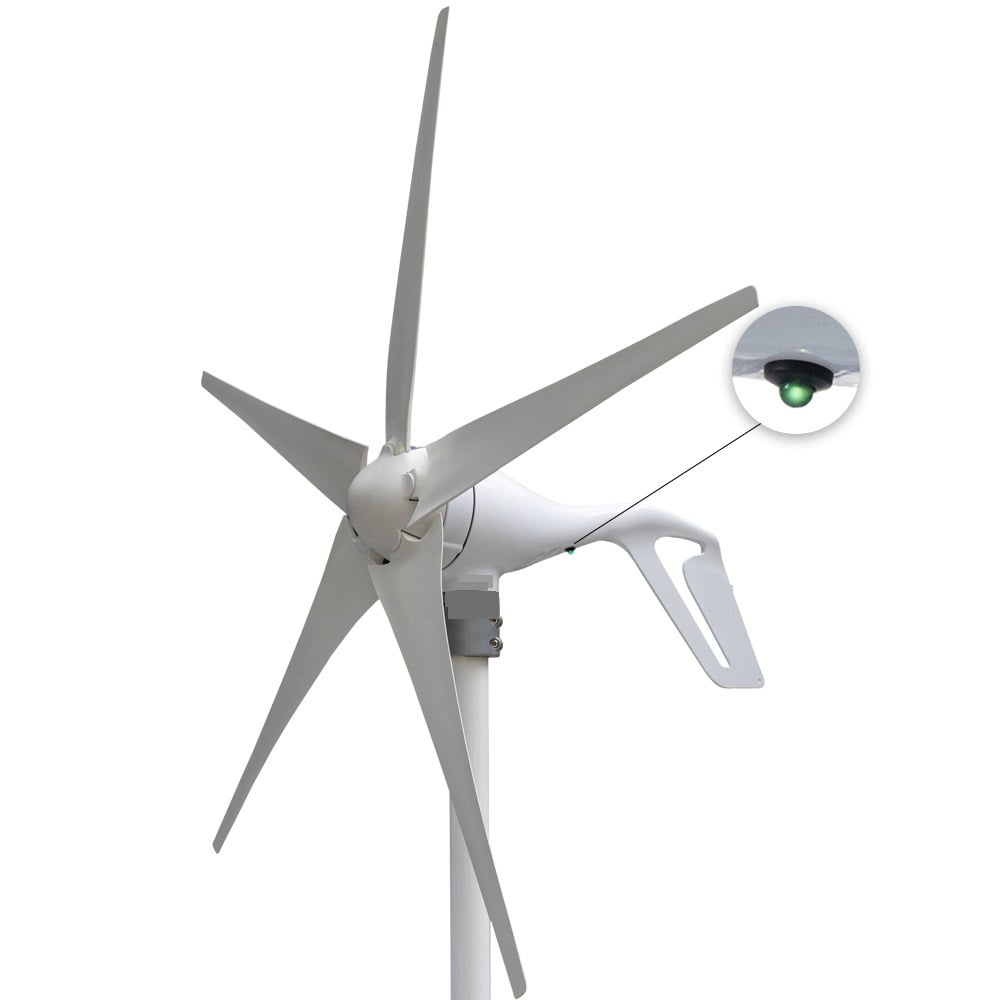 600W Or 400W 12V 24V Wind Turbine Gennerator 3/5 Blades 12M/S Low Speed ...