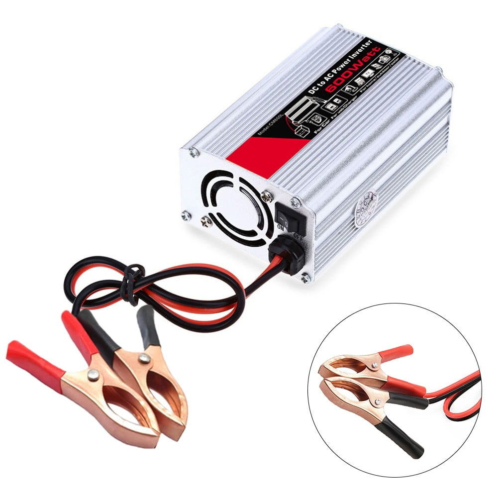 600W Power Inverter DC 12V To AC 220V Car Inverter With 2 Universal ...
