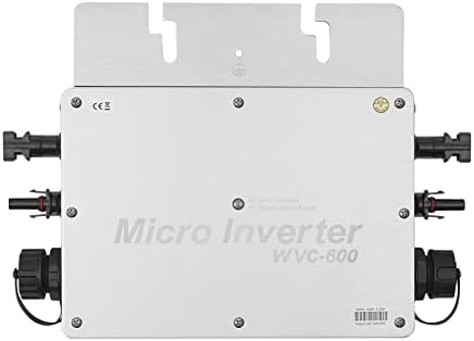 600W Solar Inverter - IP65 Waterproof Grid Tie Power Inverters DC to AC ...