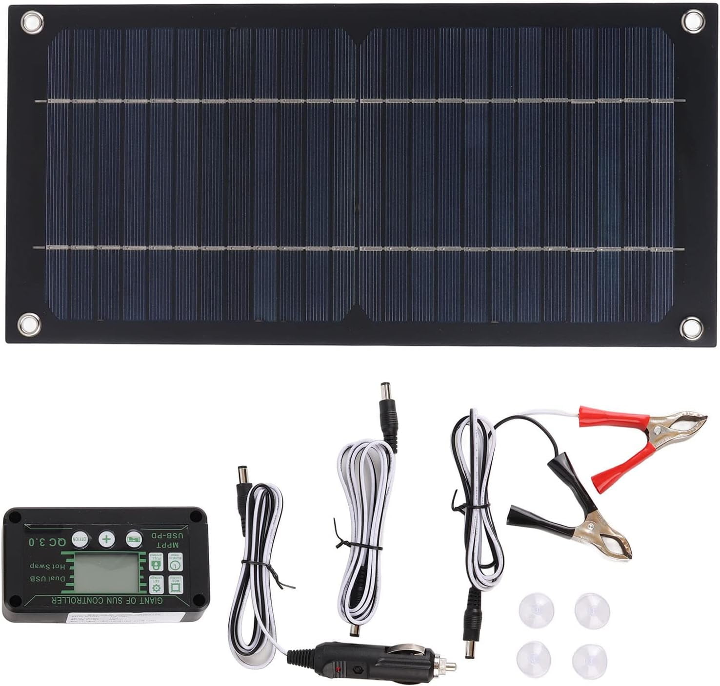 600W Solar Panel Kit, Monocrystalline Solar Panel with 100A Controller ...
