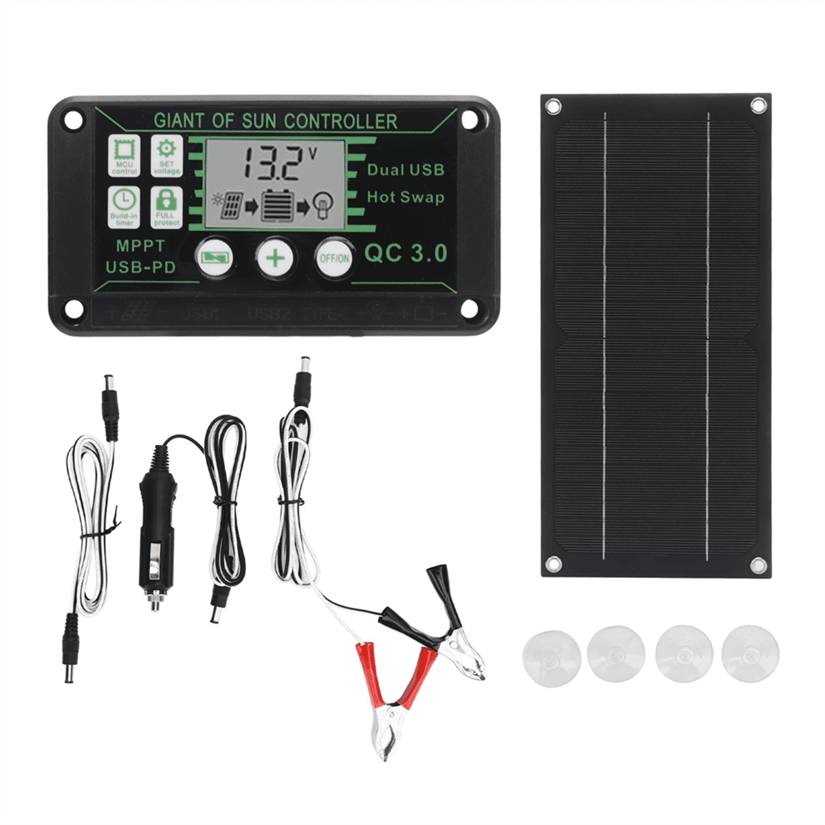 600W Solar Panel Kit with 100A Charge Controller Solar Charging for ...