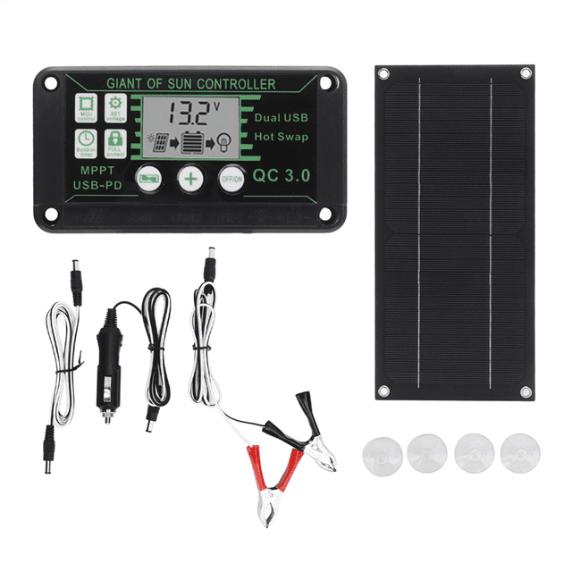 600W Solar Panel Kit with 100A Charge Controller Solar Charging for ...